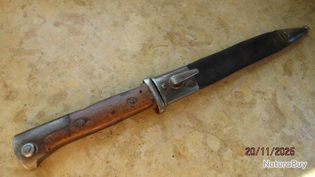 Baionnette fusil mauser G98 ww1 première guerre mod 1884/98 non mono ...