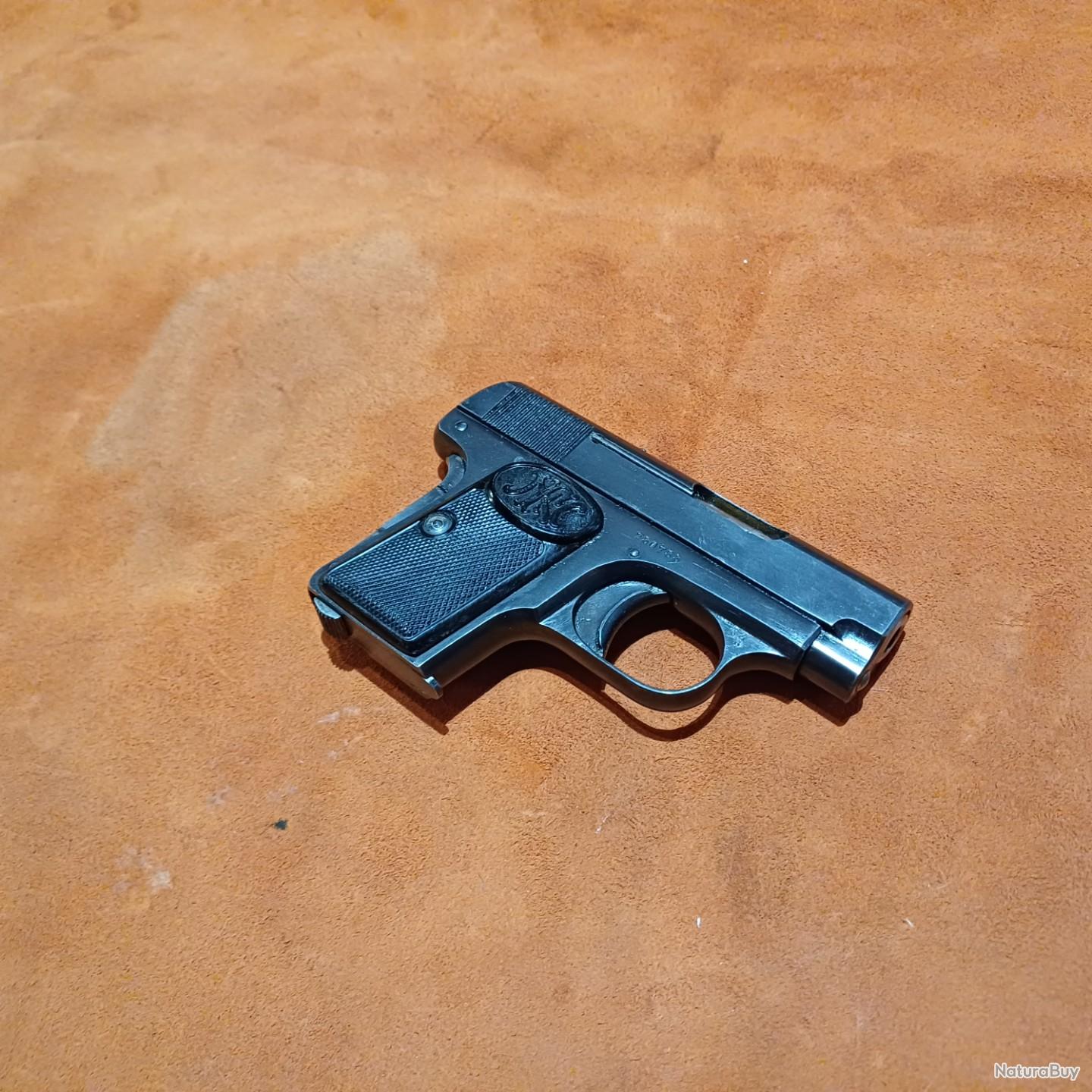 PISTOLET BROWNING 1806 CAL 6.35 BROWNING CAT B ENTIEREMENT D'ORIGINE ...