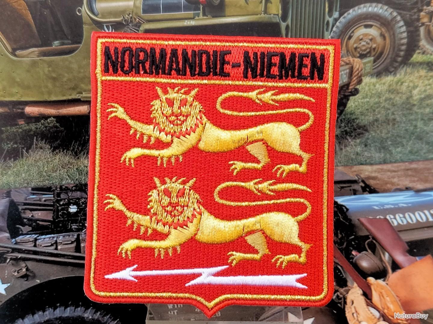 Patch brodé du Normandie Niemen - Hauteur : 90 mm L: 80 mm à coudre ou ...