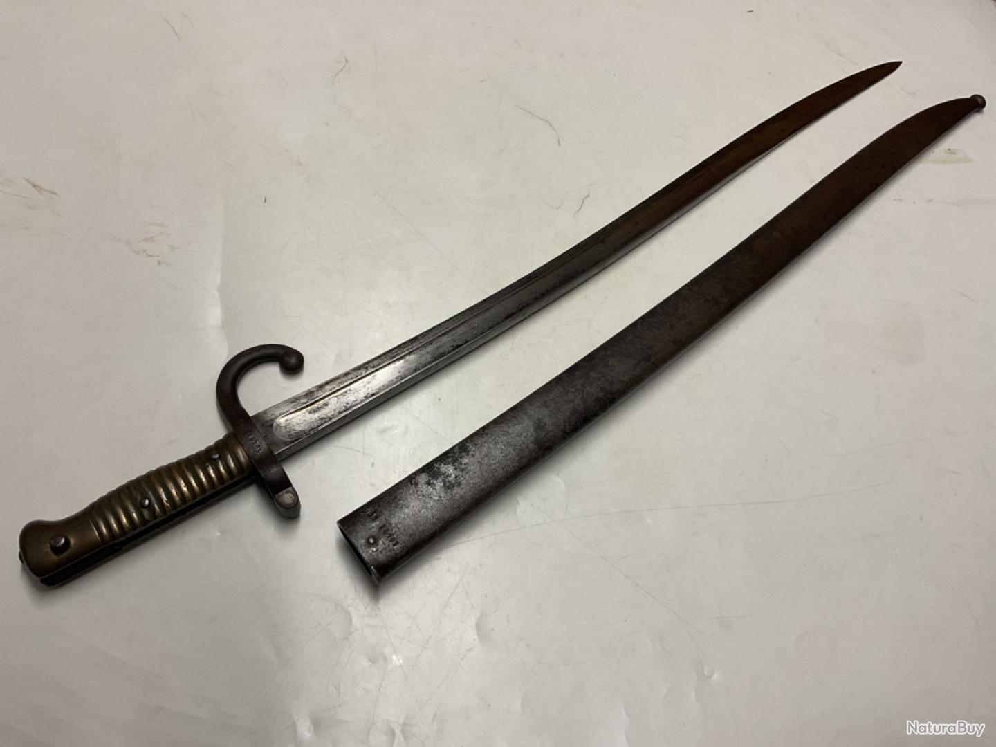 Vendu uniquement en France baïonnette pour fusil chassepot modèle 1866 ...