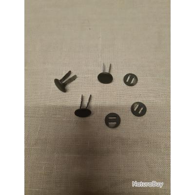 3 rivets pour casque avec leur contre rivets WW2 - Boutons militaires ...