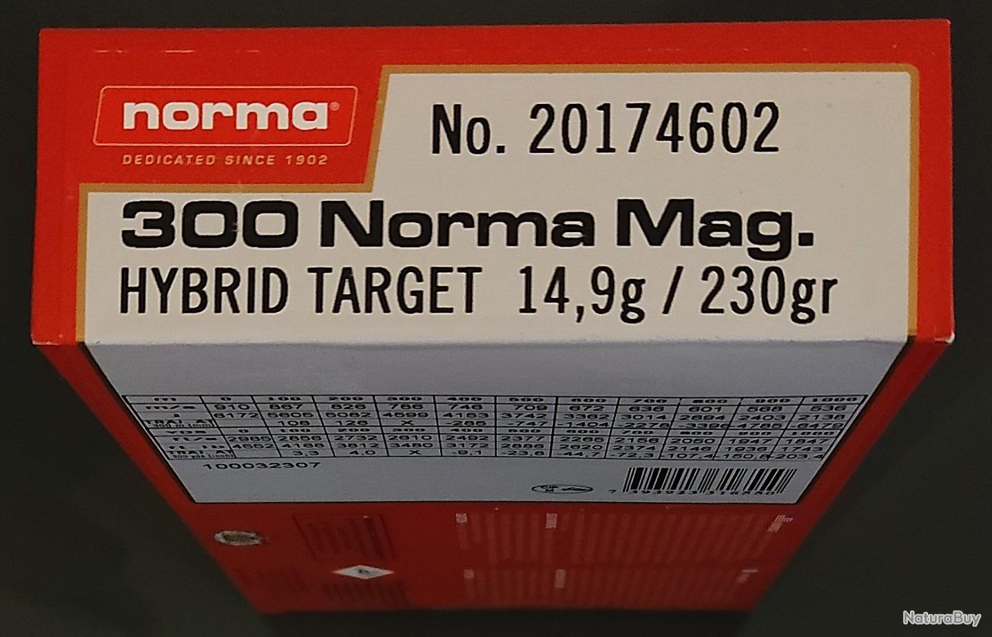 Munitions NORMA 300 NORMA MAG 230GR BERGER - Balles autres calibres ...
