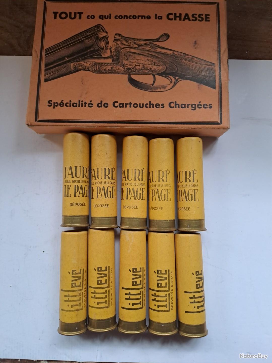 Boîte de 10 belles cartouches anciennes cal 20 douilles cartons FAURE ...