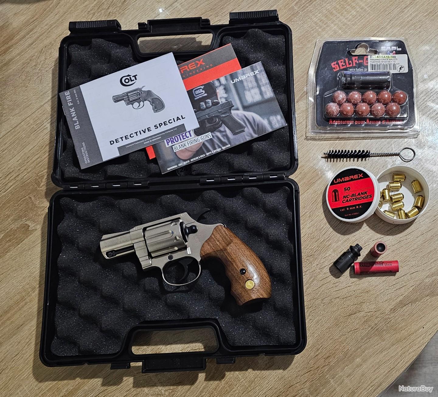 Revolver Alarme 380/9mm RK COLT DETECTIVE SPECIAL NICK BOIS UMAREX avec sa mallette - Revolvers ...