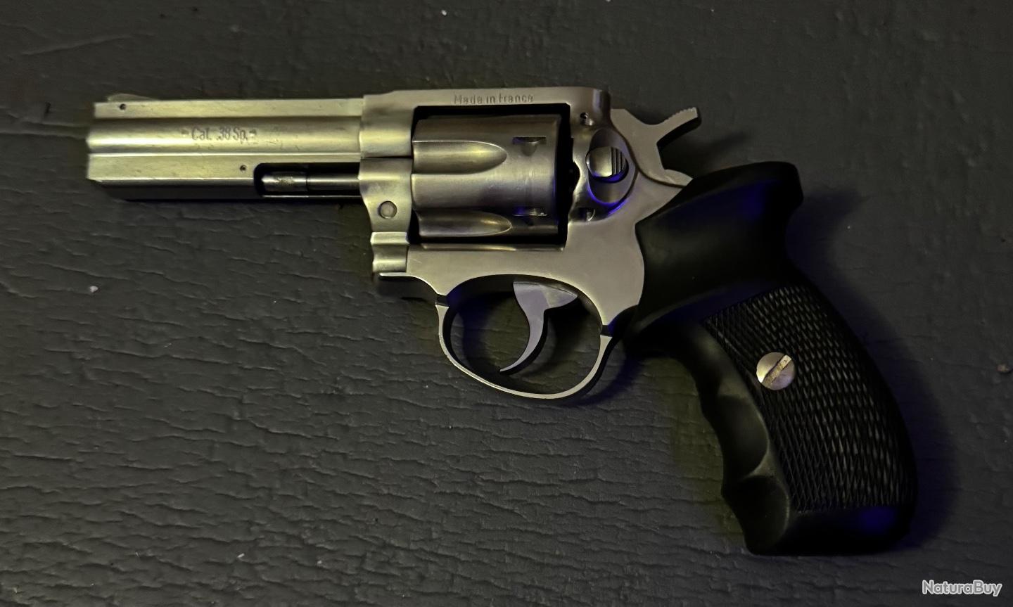 Revolver Manurhin MR88 Police Inox 4" - .38 Special - Poignée Trausch ...