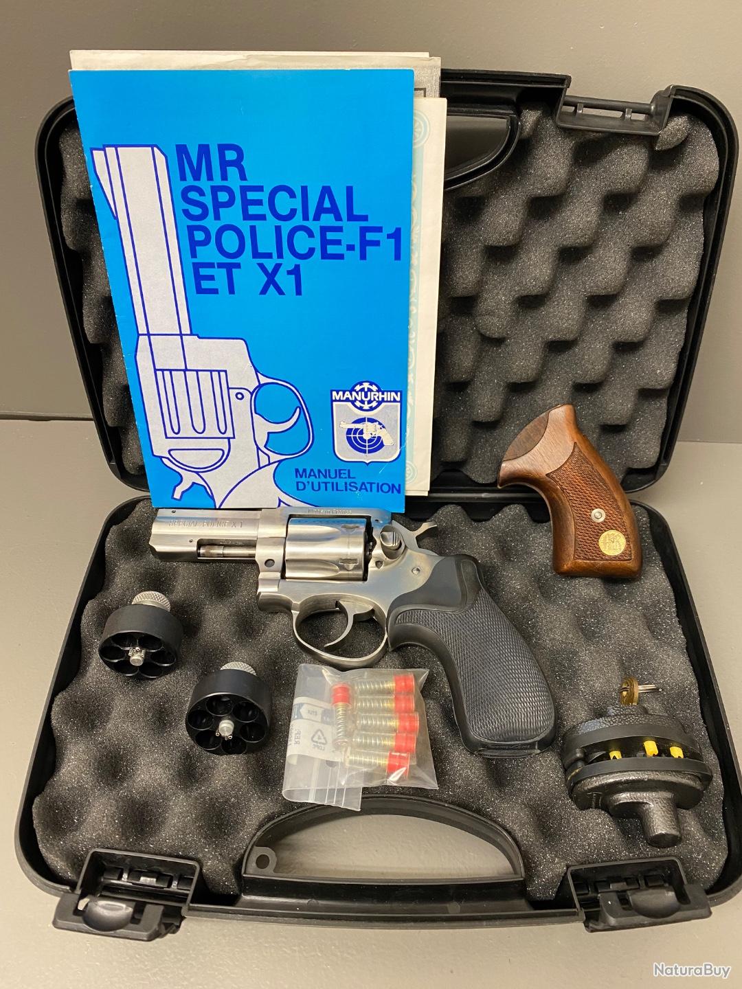 Revolver MANURHIN POLICE X1 inox canon de 3", calibre 357Mag ...