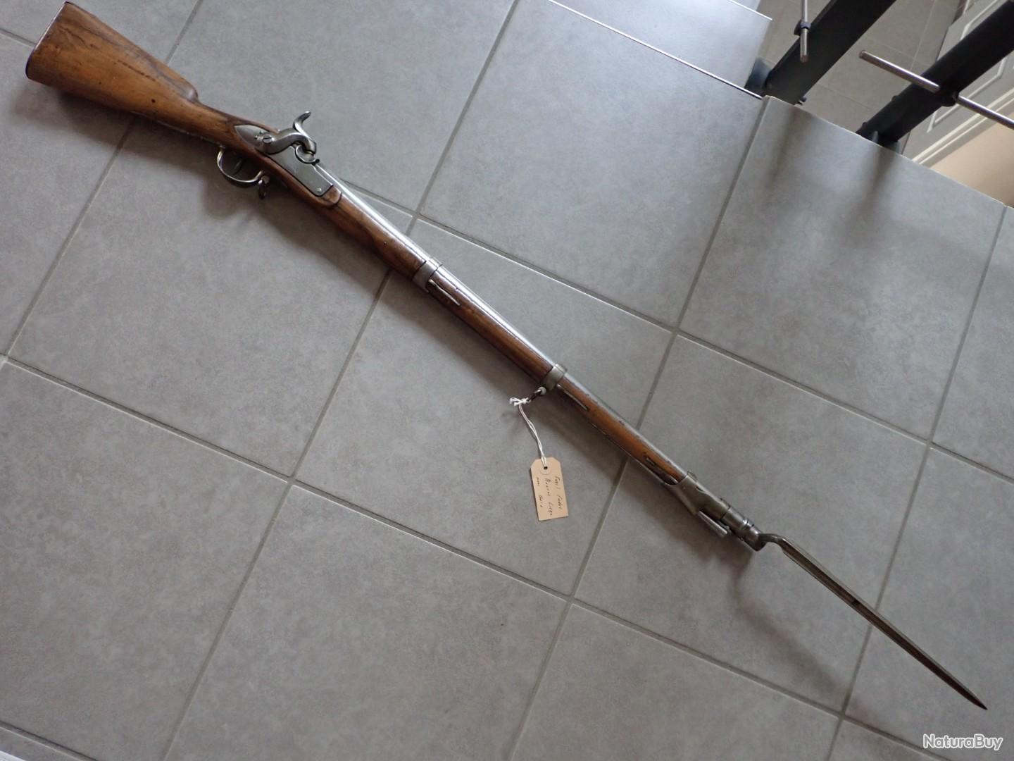 Fusil de cadets suisses avec sa baionnette. Platine de BEURET FRERES à ...