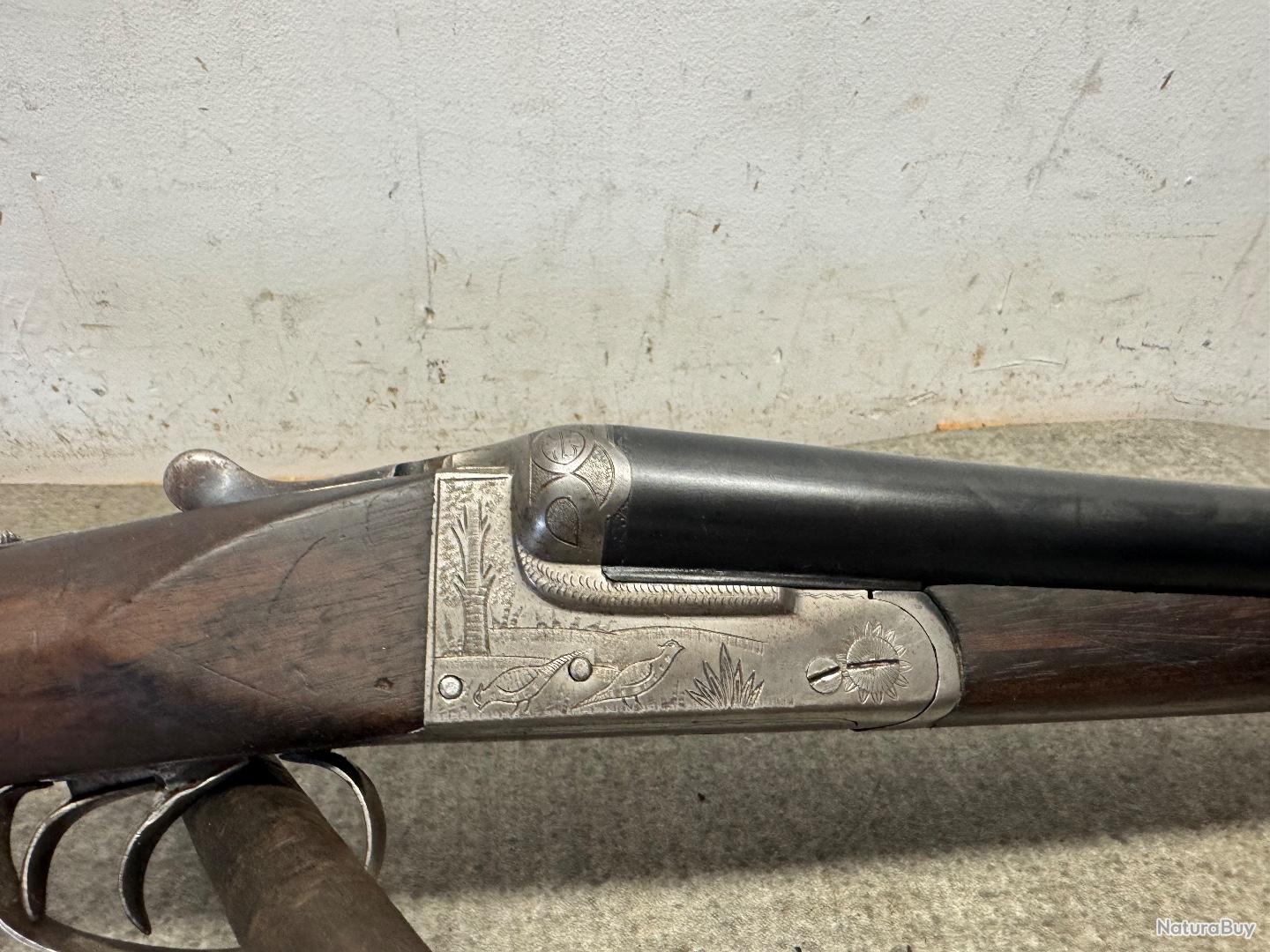 FUSIL JUXTAPOSE ARTISANAL ESPAGNOL CALIBRE 12/70 - 1€ sans prix de ...