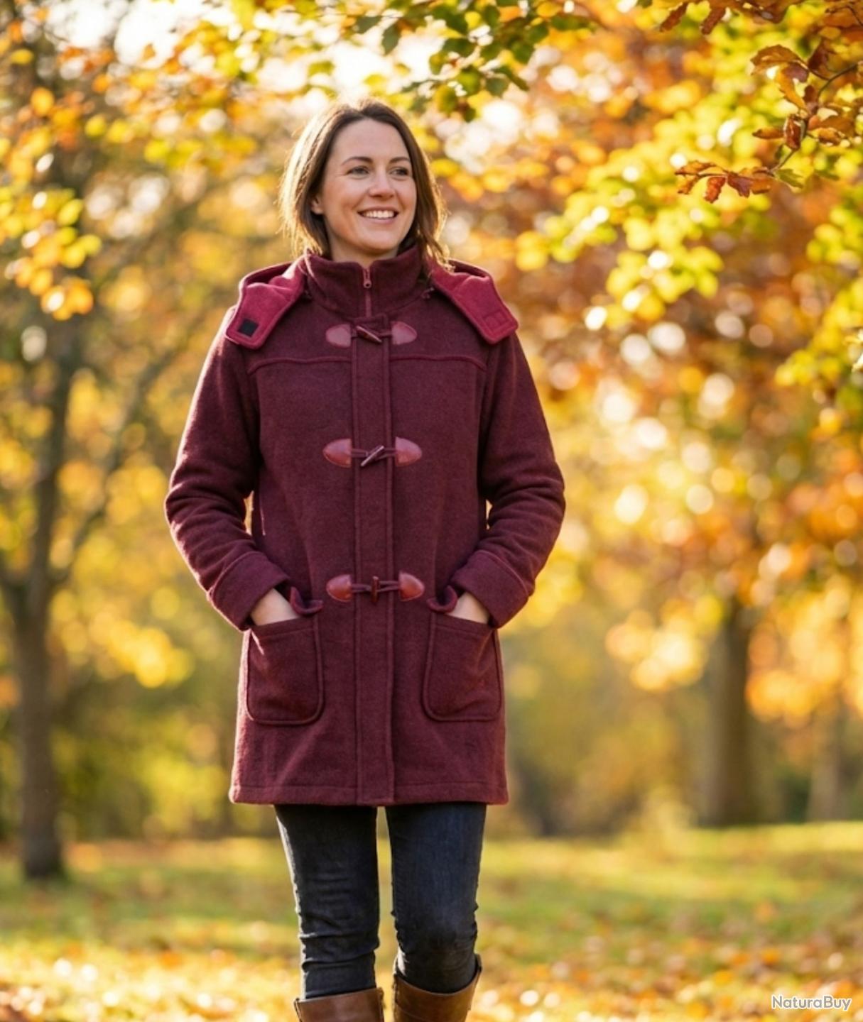 Manteau Polaire Femme style Caban SLOVENIE1B MAYFLOWER - Bordeaux 38 ...