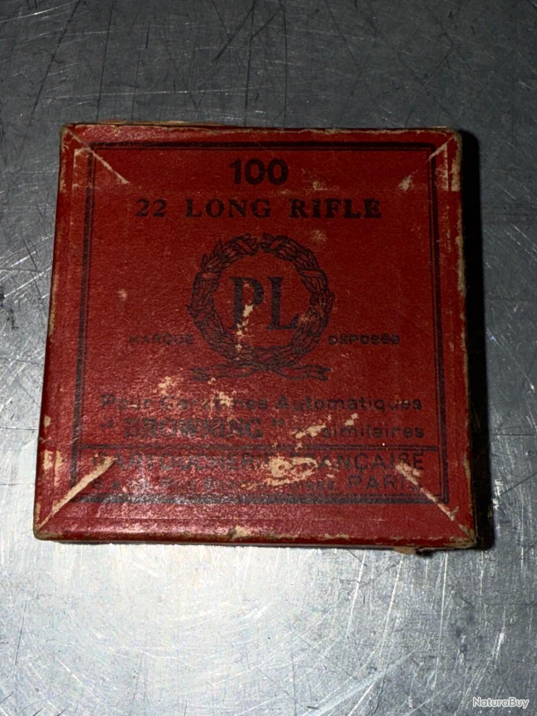 1 BOITE DE 100 CARTOUCHES 22 LONG RIFLE POUR CARABINE AUTOMATIQUE ...