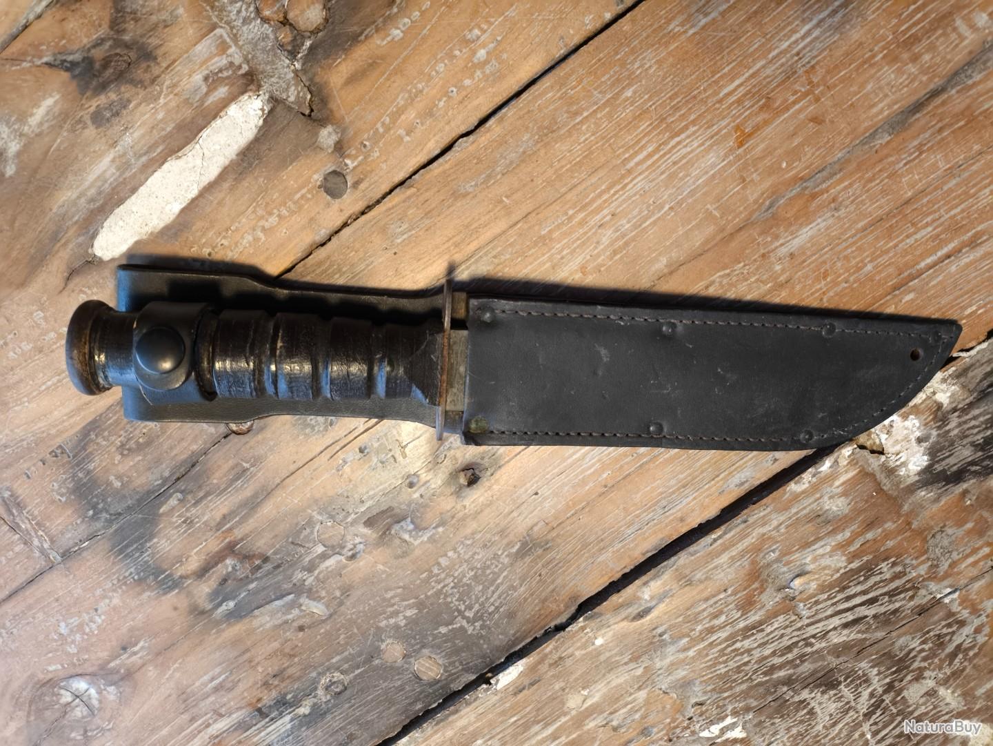 Couteau de combat US Camillus avec étuir cuir - Couteaux et dagues ...