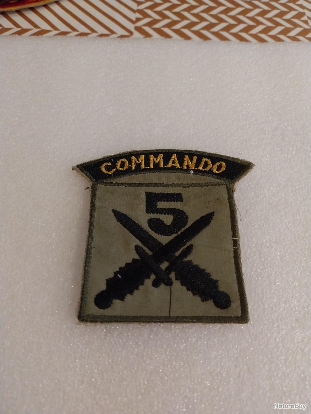 Patch armée us 5th COMMANDO SPECIAL FORCES ORIGINAL - Insignes en tissu ...