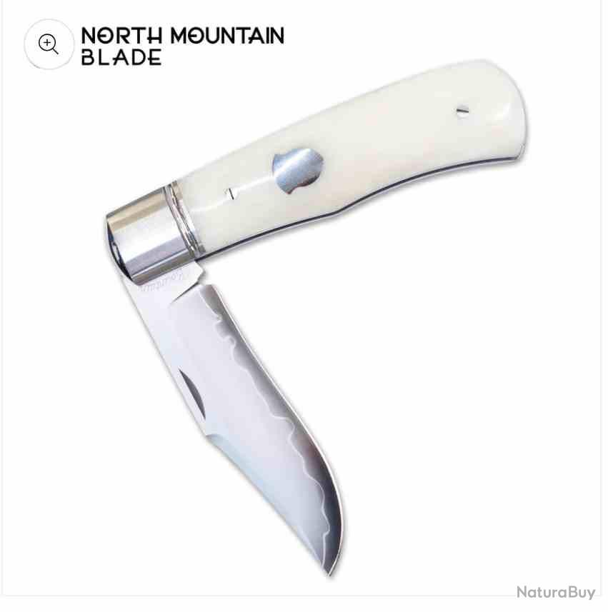 Couteau North Mountain Blade Lanny Plus Lame Acier SLD-Magic Manche Os ...