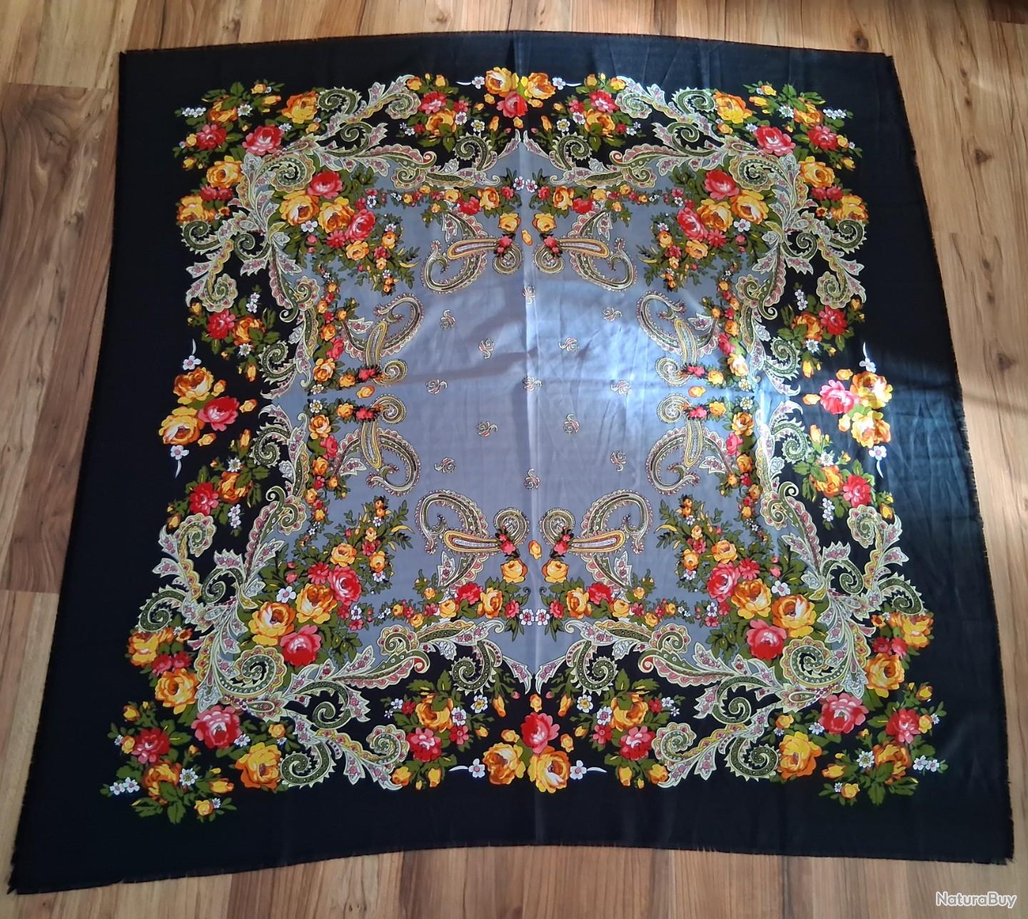 FOULARD CHÂLE FABRICATION RUSSE 1m30x1m30 JAMAIS PORTÉ - Echarpes ...