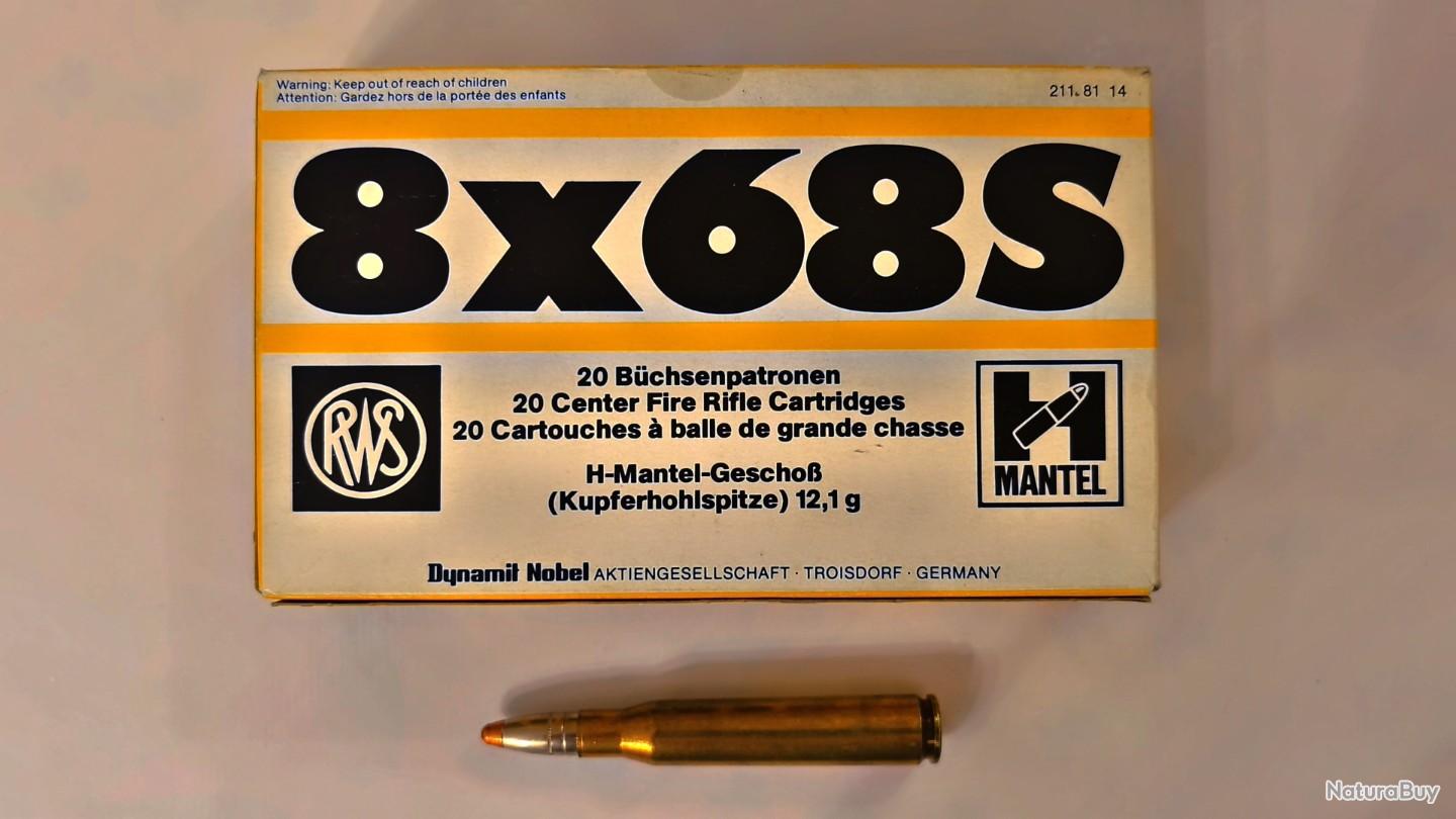 Boîte de 20 munitions RWS calibre 8X68S 12,1 g H. - Balles Calibre ...