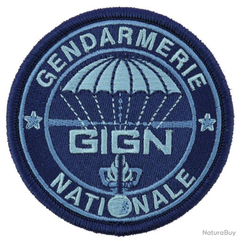 Ecusson Gendarmerie - GIGN Basse visibilité Bleu - Insignes en tissu ...