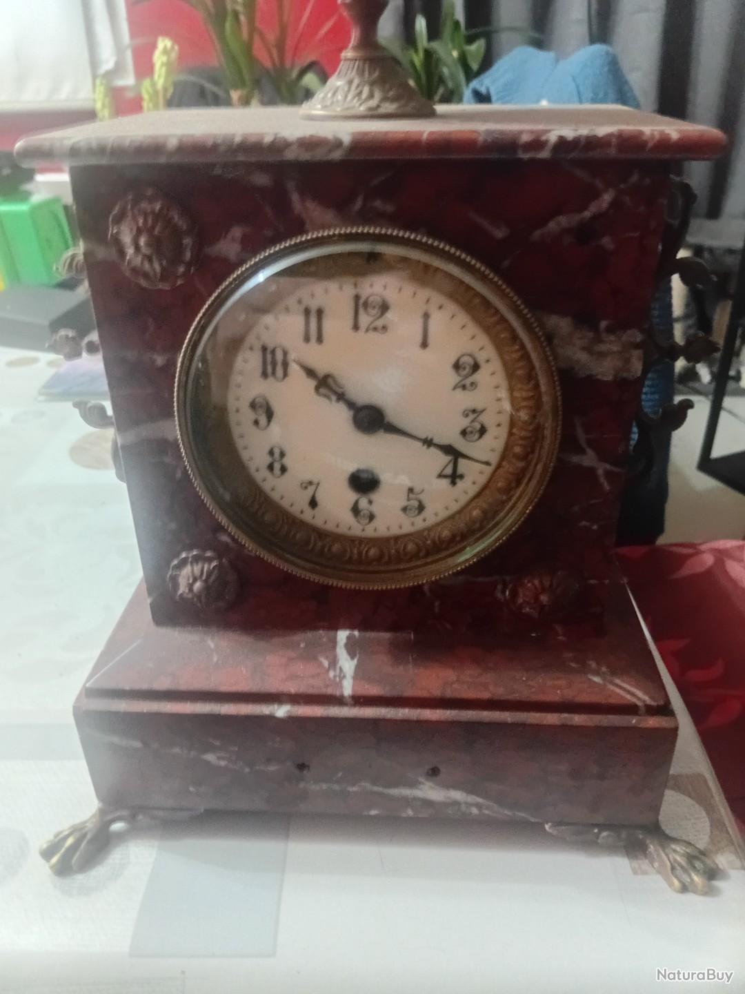 Pendule marbre rouge - Horlogerie (14339871)