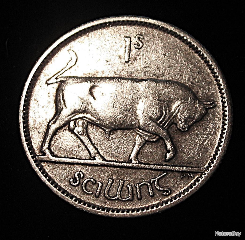 One shilling 1928 argent 750% eire ttb - Monnaies (14343839)