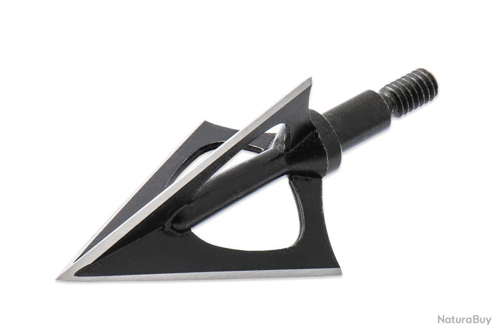Lot de 3 pointes de chasse à lame fixe Maximal Black Razor 125 grains ...