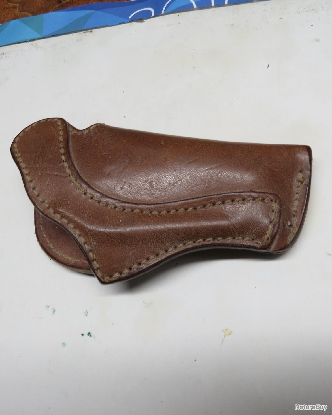 Holster cuir marron pour Révolver genre 38 - Holsters et étuis ...