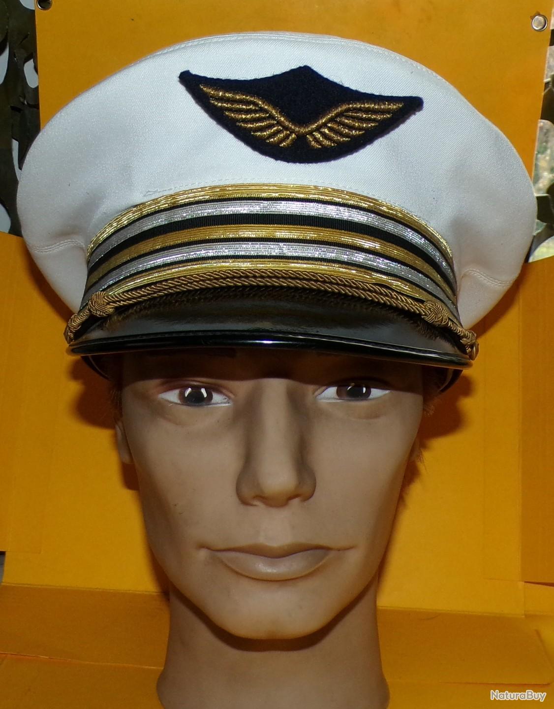 CASQUETTE BLANCHE D'OFFICIER GRADE DE LIEUTENANT COLONEL DE L'ARMEE DE ...