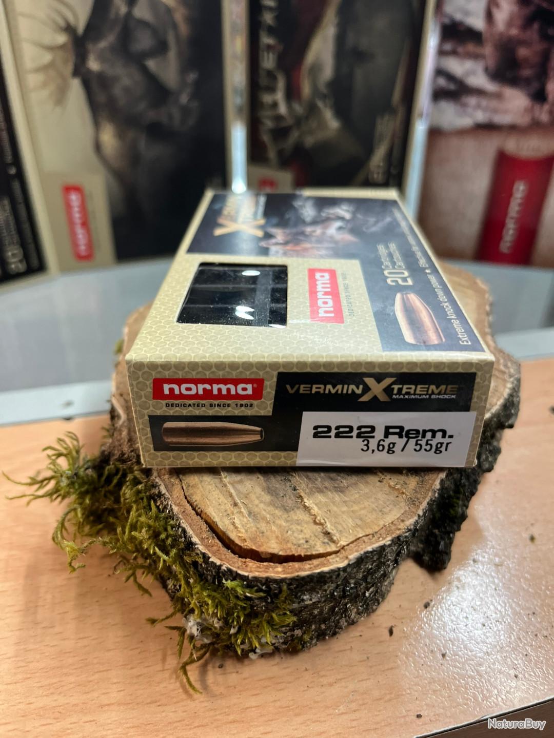 NORMA VERMIN XTREME 222 REM 55GR (BOITE DE 20) - Balles Calibre 222 ...