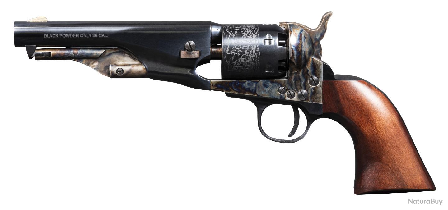 Poudre Noire ! Revolver Pietta réplique 1861 Navy Acier Sheriff - 36 PN ...