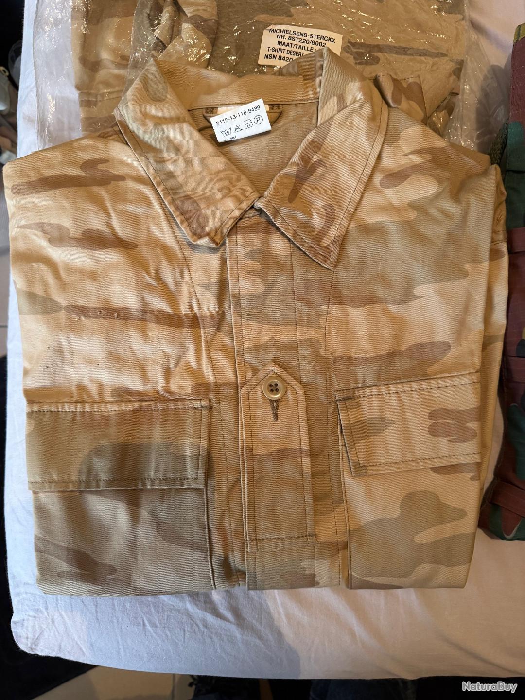 Chemise Veste Camoufflage dessert Armée Belge - Chemises militaria ...