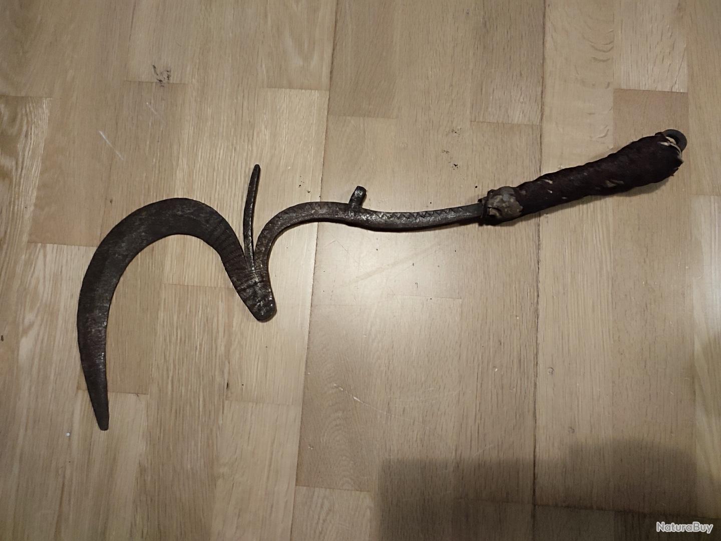 Couteau guerrier Sengese Mafa Matakam Ancien Cuir Fer Afrique Cameroun ...