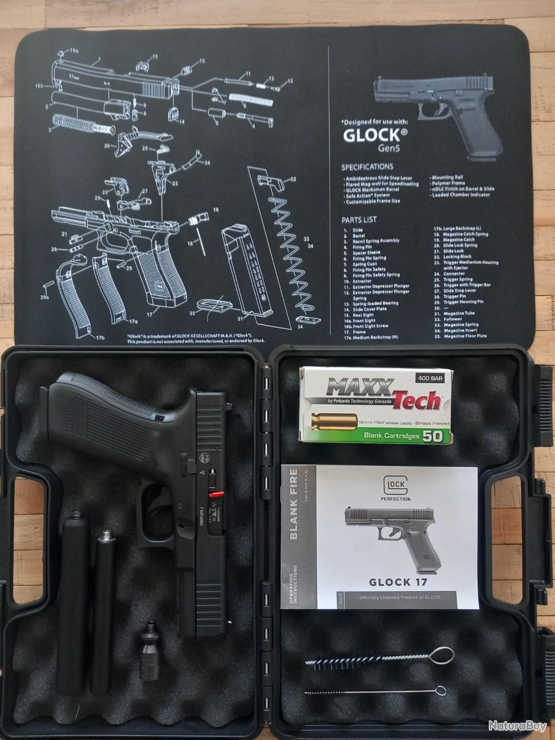 Pack défense 9mm PAK GLOCK 17 gen 5 + OPTIONS (PACK PRÊT À TIRER ...