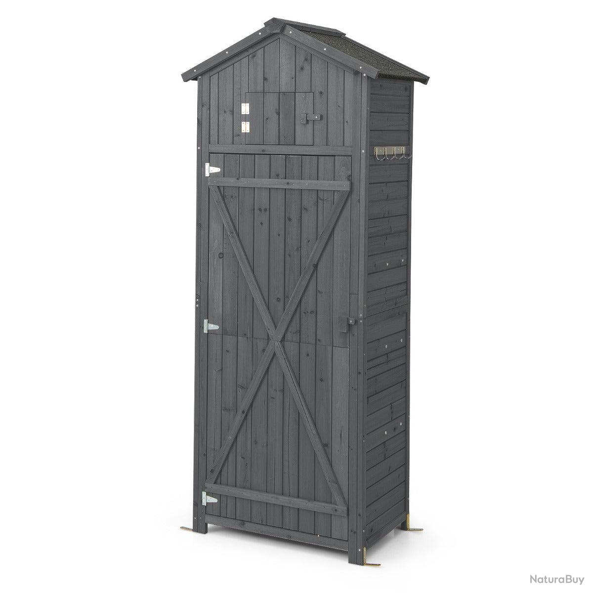 Abri de jardin pratique 75 x 50 x 180,5 cm avec table pliable et 3 ...