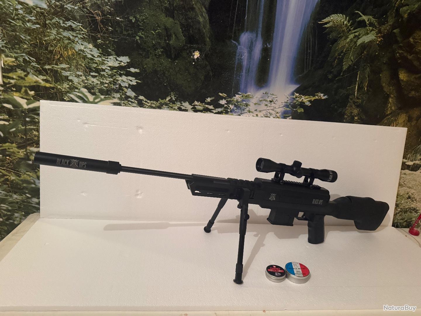 Carabine à plomb black ops sniper Tactical 4,5mm (19,9 joules ...