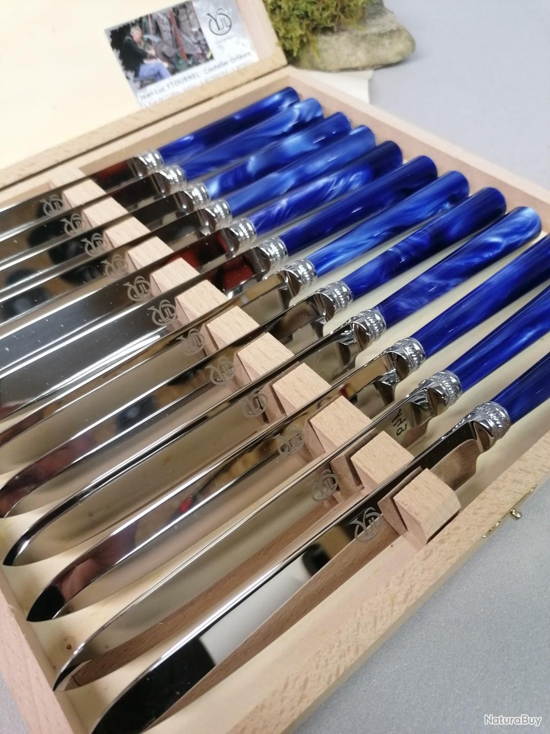 Couteaux table artisanaux X12 coffret orfèvrerie - Couteaux de table et ...