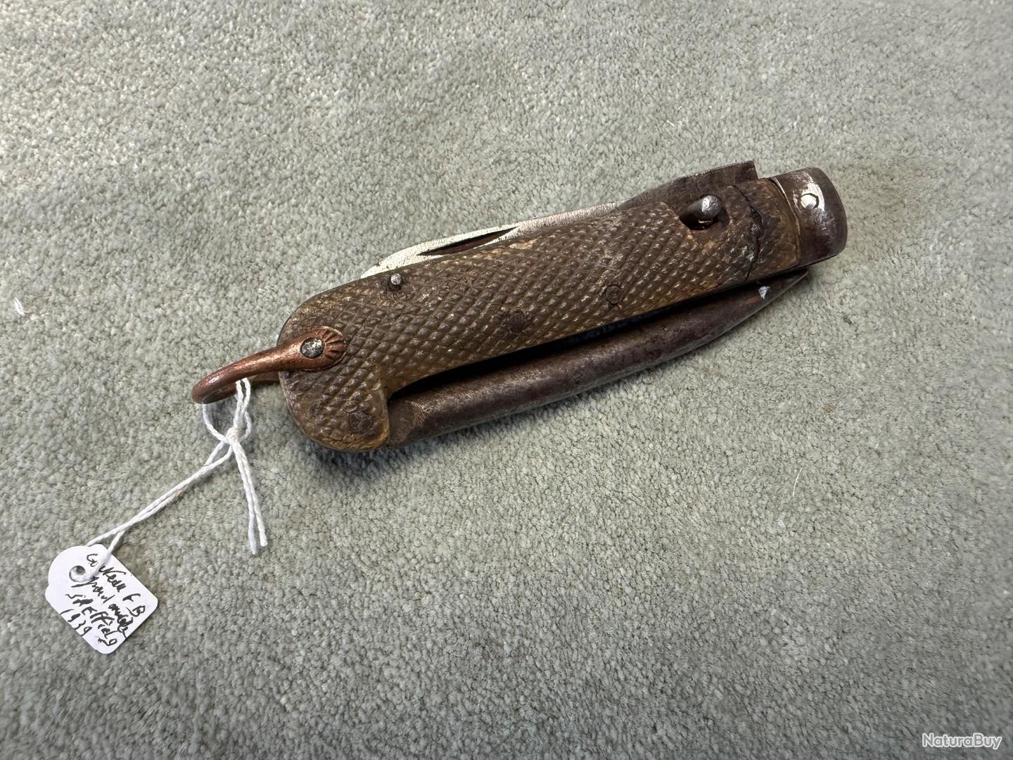 COUTEAU MILITAIRE ANGLAIS SHEFIELD GRAND MODÉLE WW 2 - Couteaux et ...