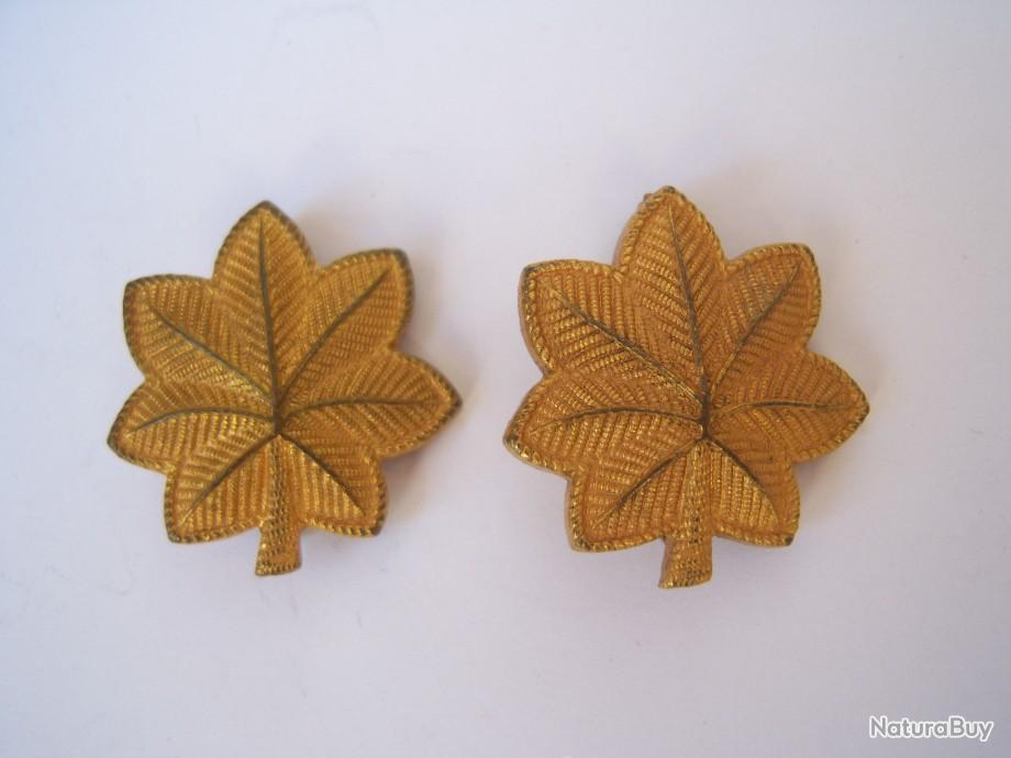 N°1 . paire d'Insigne de col major US USA original ww2 - Insignes de ...