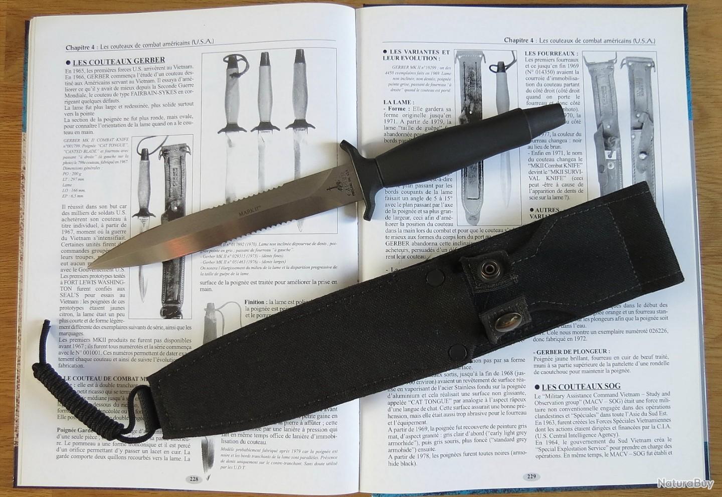 Couteau militaire fixe " GERBER Mark II " (1988) . - Couteaux et dagues ...