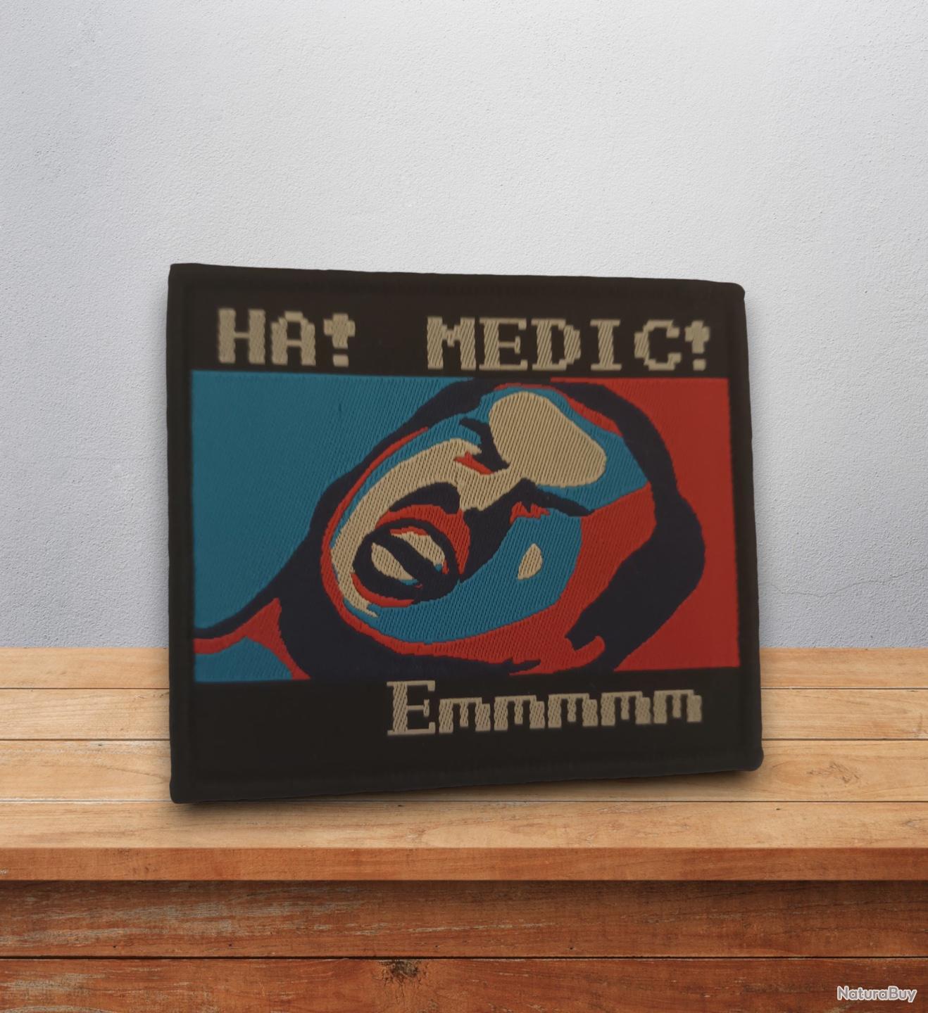 Ecusson brodé patch rescue médical 8/7CM scratch velcro - Ecussons ...