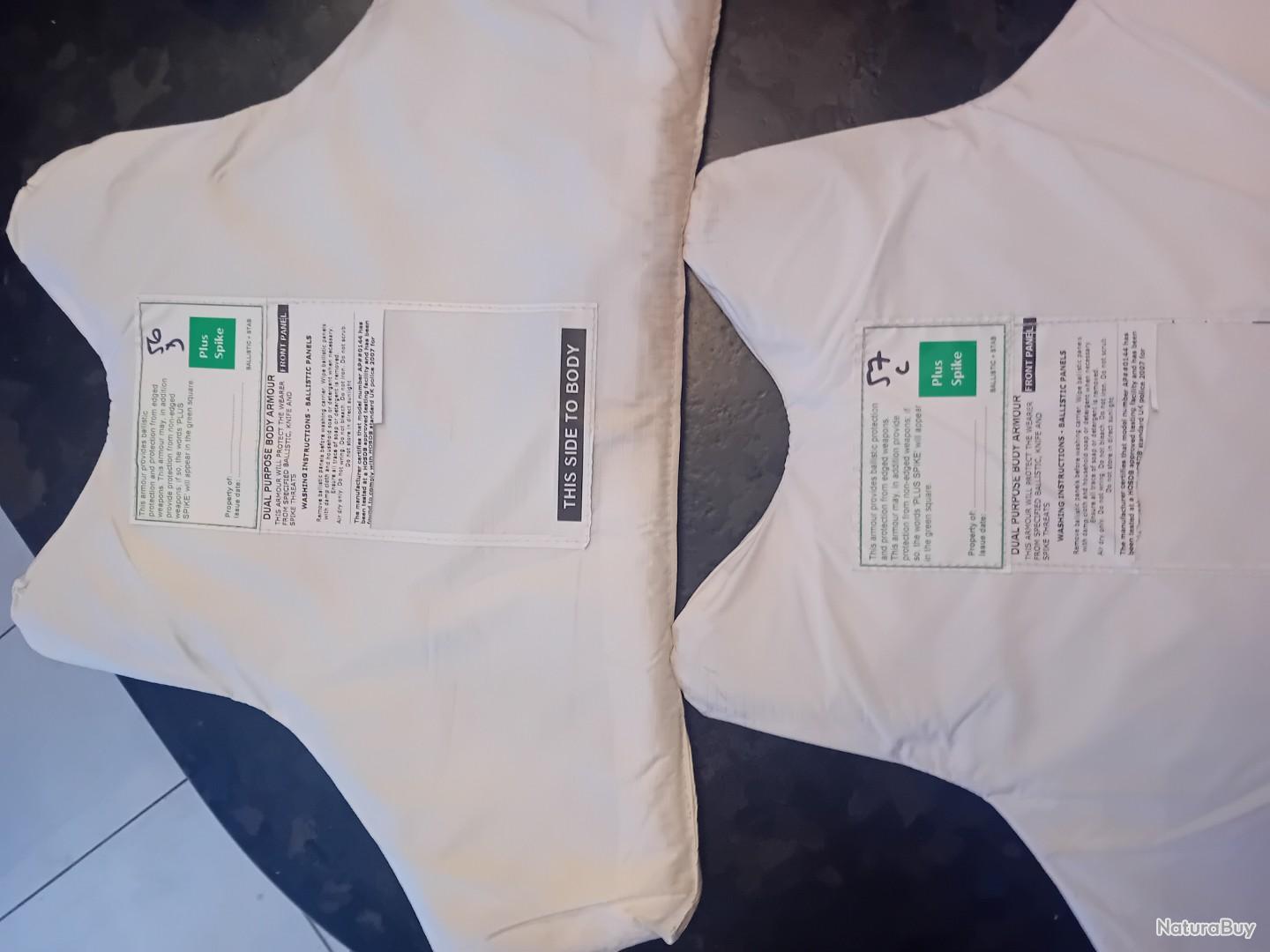 Enchère lot de 2 plaques balistiques contre les armes de poings et les ...