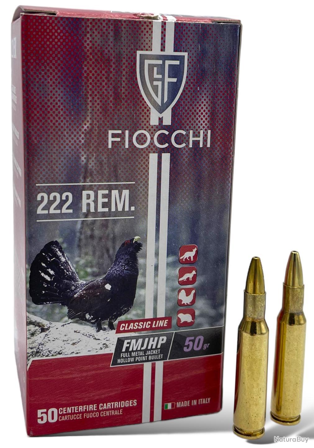 MUNITIONS FIOCCHI 222 REM 55gr LES 100 - Balles Calibre 222 Remington ...