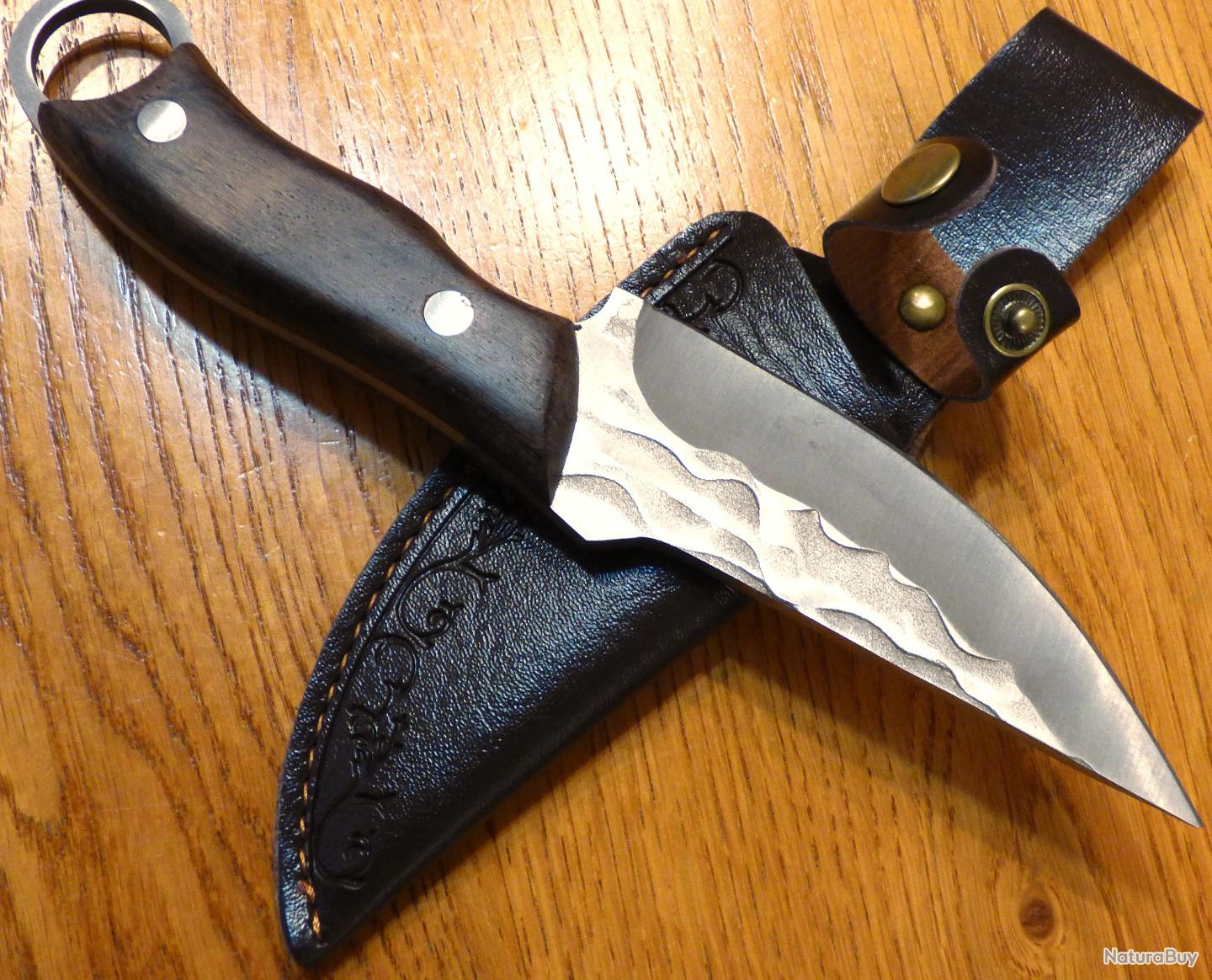 SPLENDIDE COUTEAU+ DESSINS MARQUES EN CREUX DE LA FORGE + FOURREAU ...