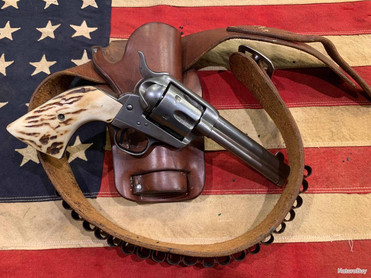 Colt SAA "Frontier Six Shooter" avec cuirs H.H Heiser (44-40 Winchester ...