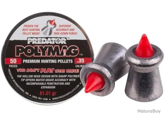 Plombs Predator Polymag - Cal. 9 mm 81.01 grains - Plombs pour air ...