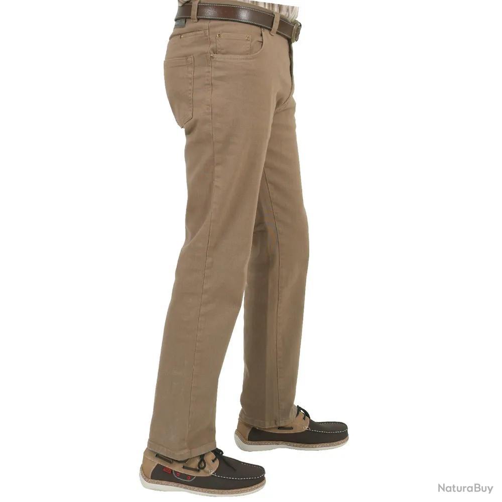 Jeans homme coupe droite regular LMA beige 46 - Pantalons Outdoor ...