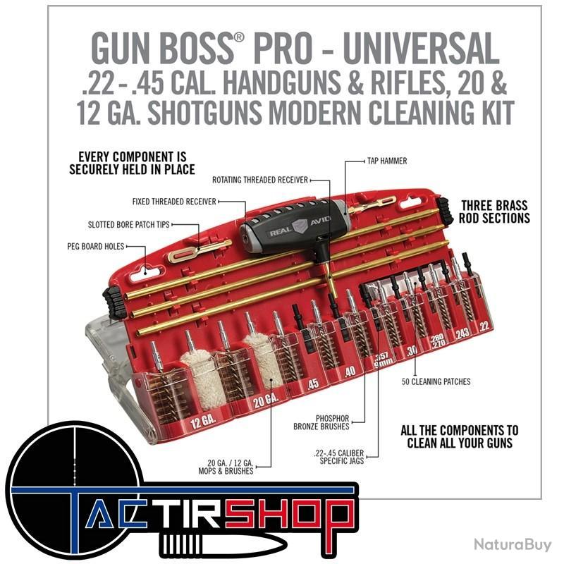 Kit de nettoyage universel Real Avid Gun boss Pro - Outils d'armurier ...