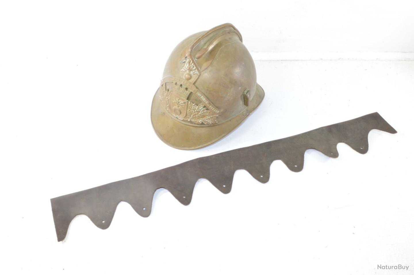 Copie coiffe / cuir de casque de pompier Français modèle 1885 / 1895 ...