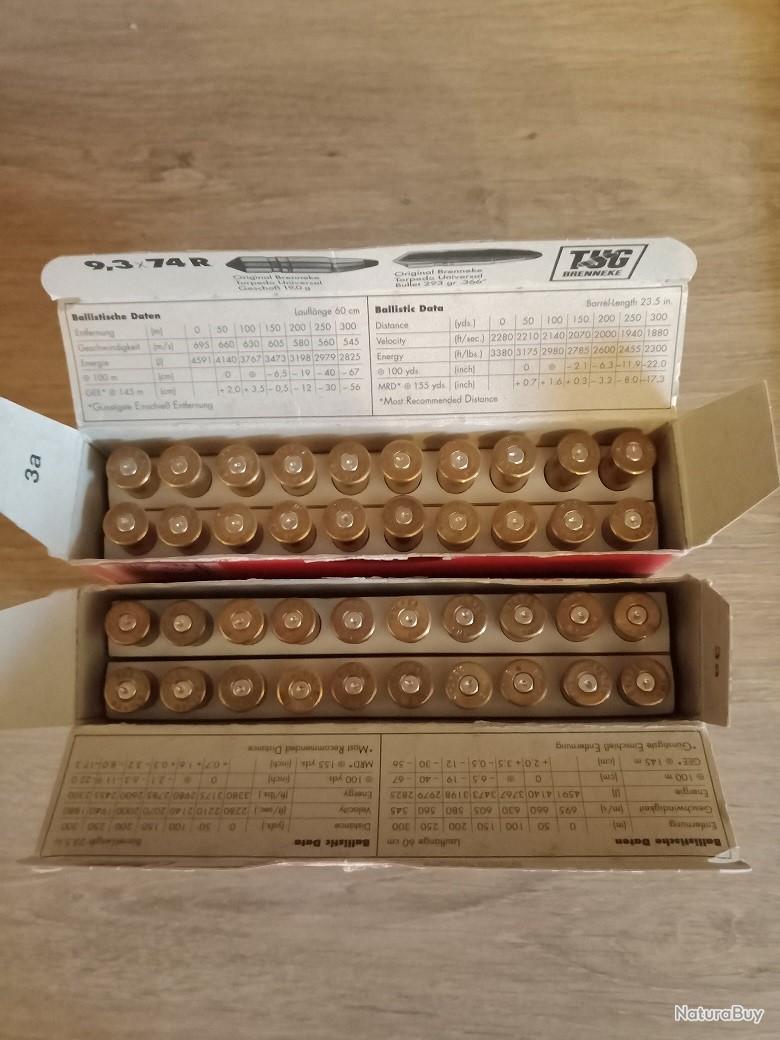 9.3x74R 2 boîtes de 20 douilles soit 40 étuis - Etuis et douilles ...