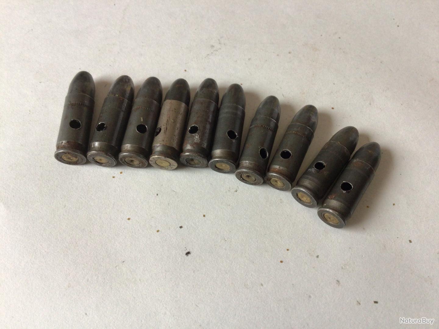 VENDU PAR LE-CUIRASSIER LOT N° 1 DE 10 BALLES 7,65 MM LONG WW2 1942/ ...