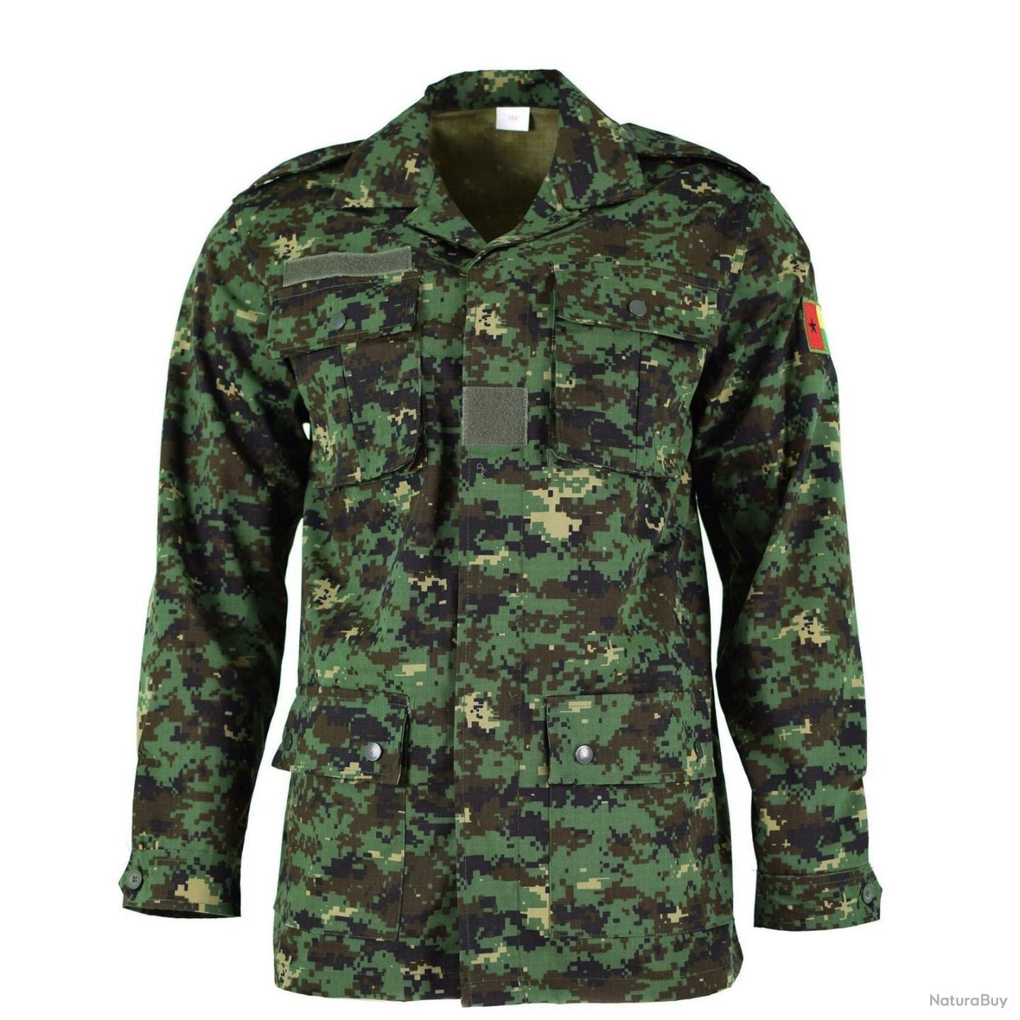 Veste originale militaire de l Armée de Guinée Bissau Camo Jungle ...