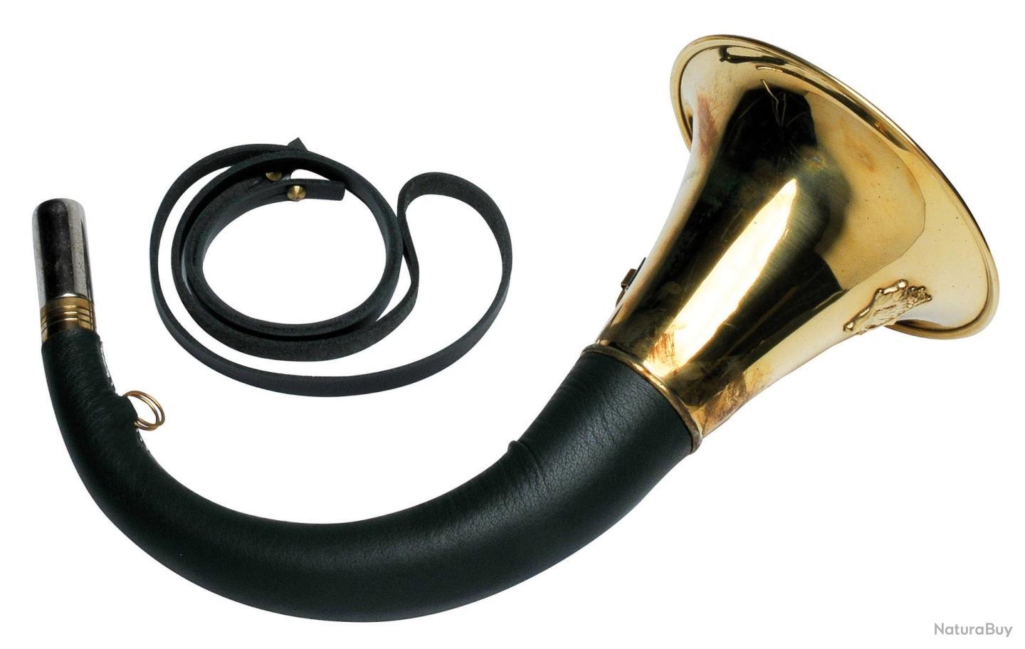 Corne laiton cintrée gainée de 50 cm forme cor - Cornes d'appel ...