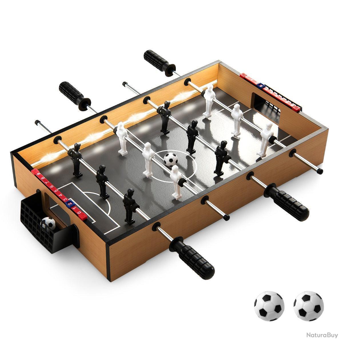Mini baby-foot de table portable 62 x 51 x 30,5 cm avec lumière LED ...